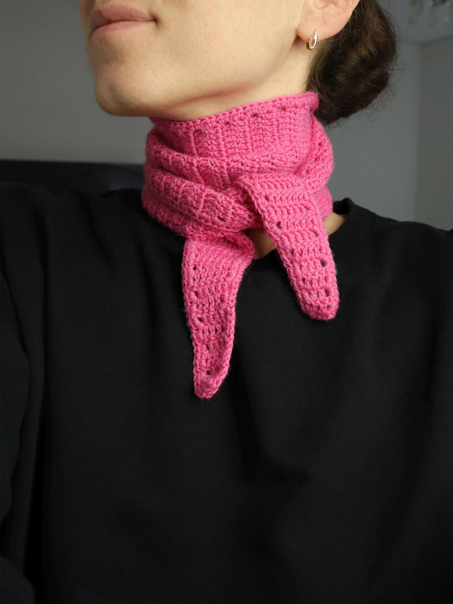 Crochet Sophie Scarf, Small Crochet Scarf, Handmade Gift, Crochet Neck ...