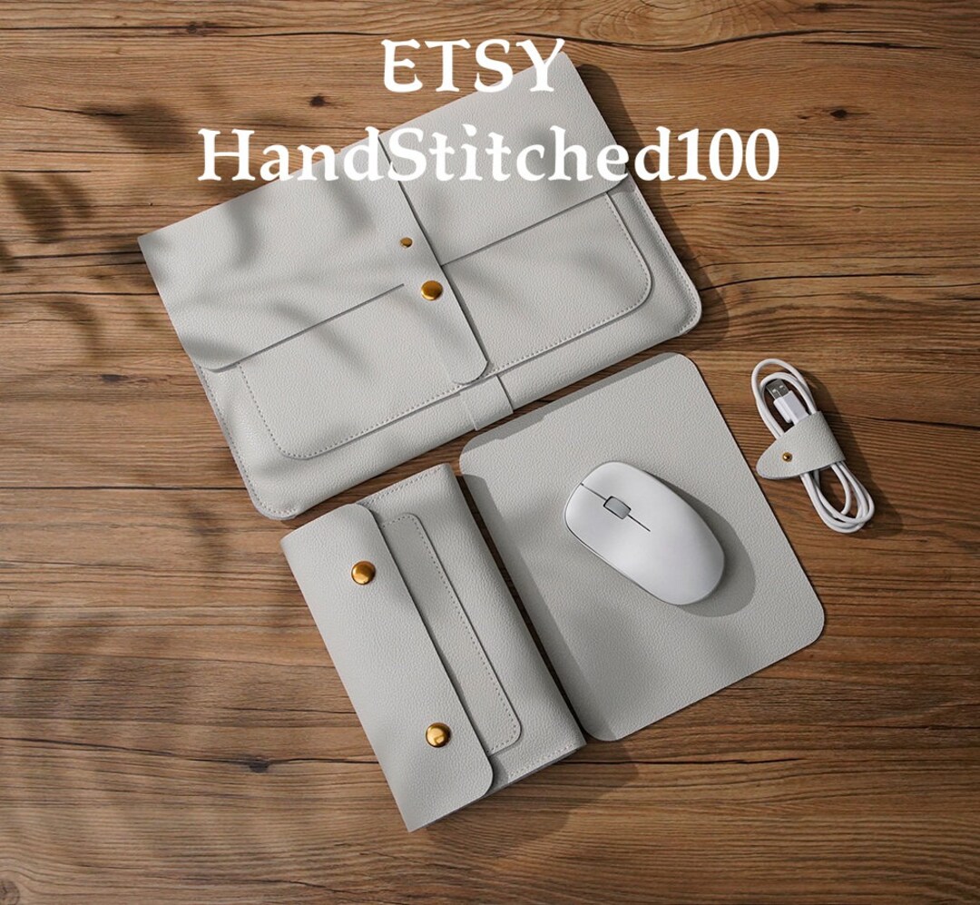 ONE SET Genuine Leather MacBook Air 15 M2 Sleeve Case for New MacBook ...