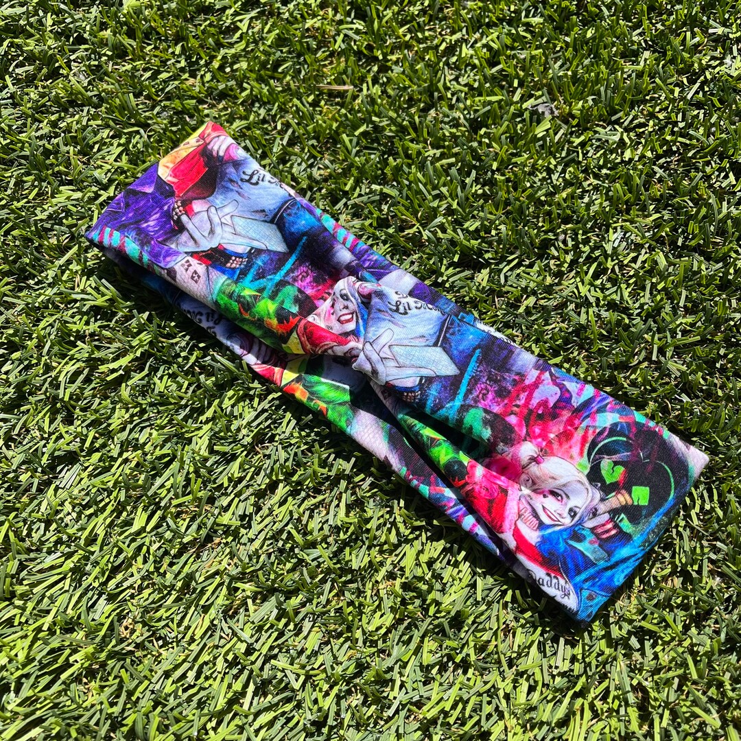 DC Harley Quinn and Joker Fabric Stretchy Turban Style Headband - Etsy