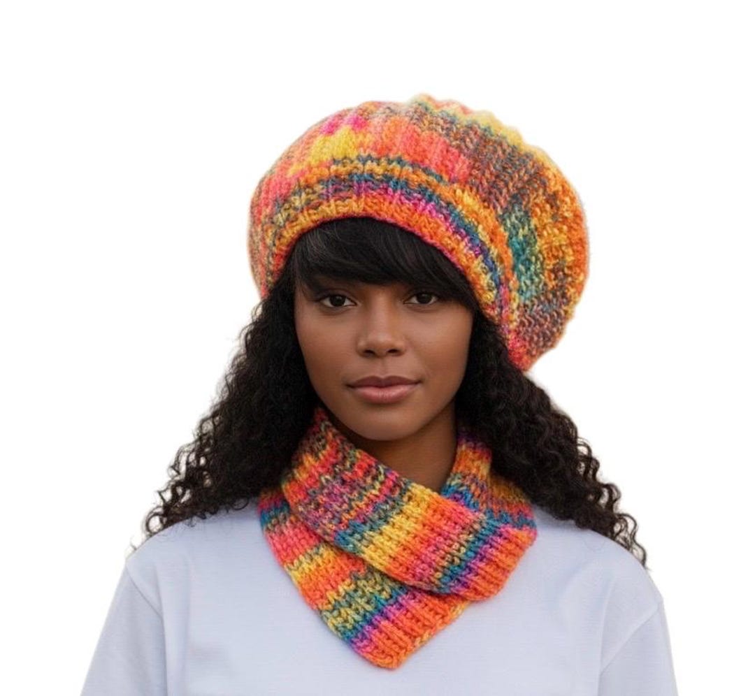 Beret Hat and Scarf - Etsy