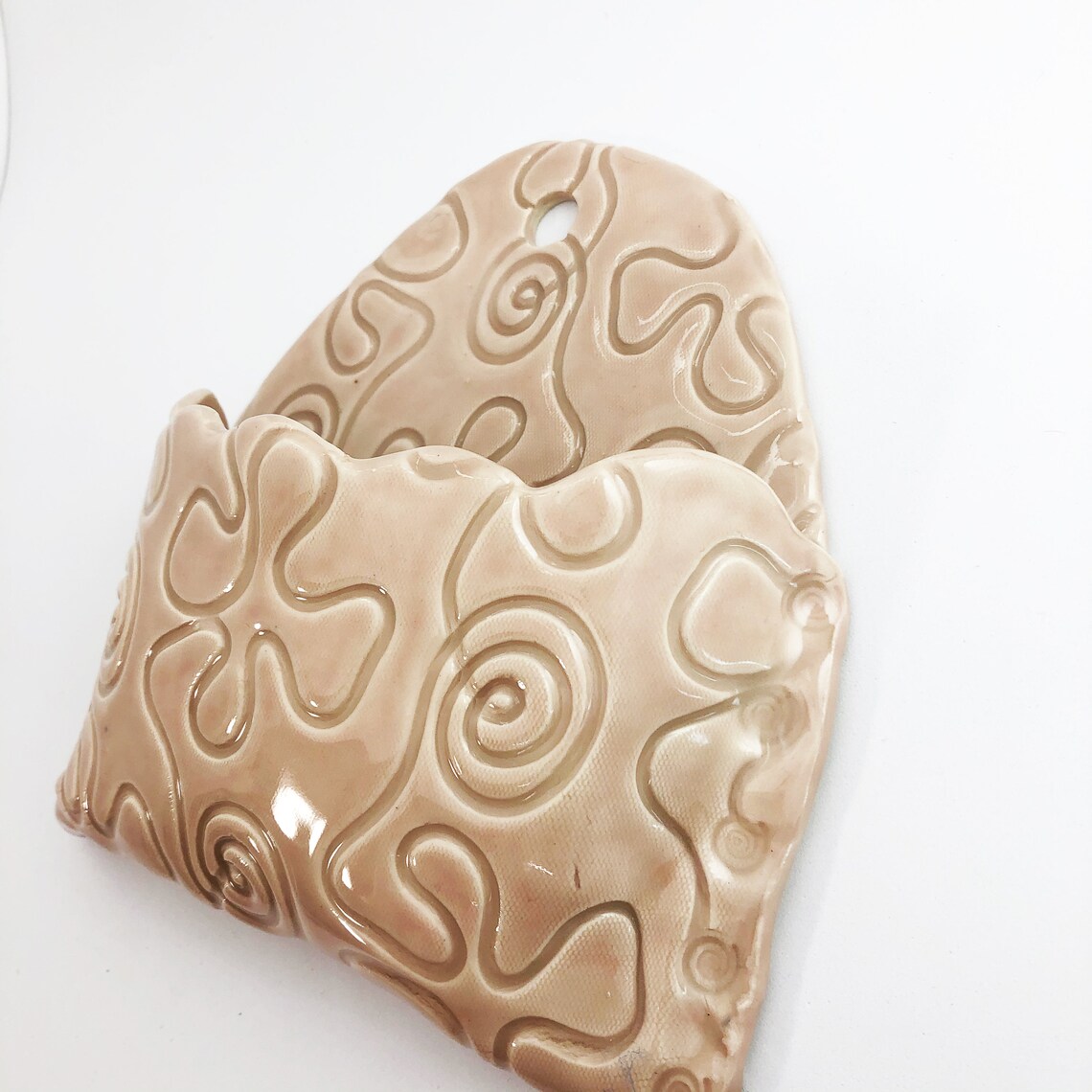 Pink Wall Pocket handmade ceramic outdoor indoor hanging | Etsy