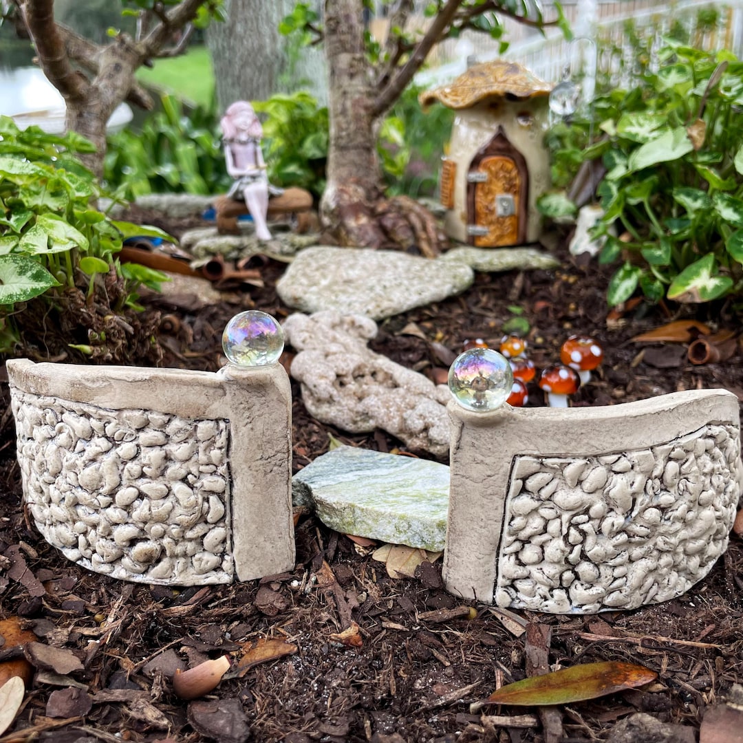 Outdoor Fairy Garden Gateway, Miniature Garden Decor, Handcrafted ...