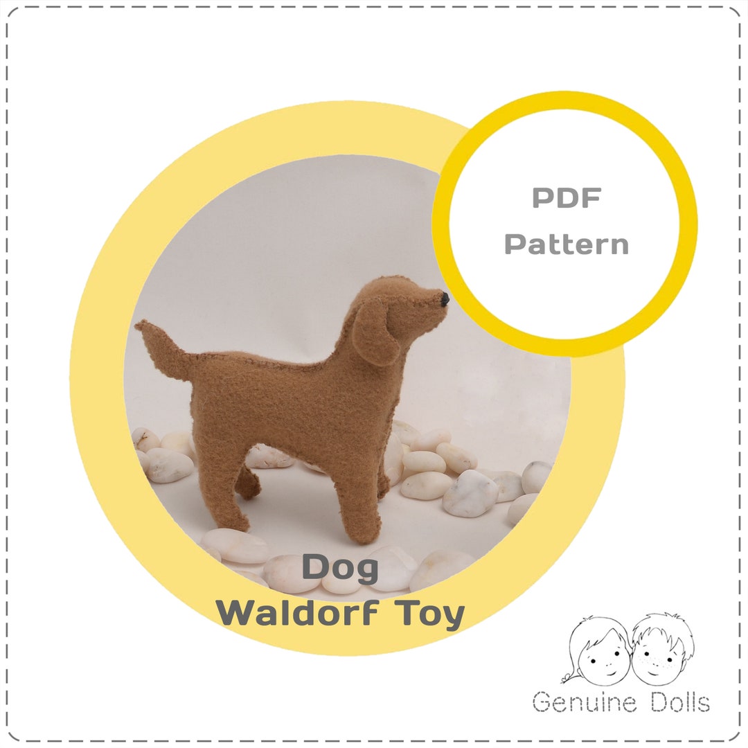 Felt Waldorf Dog Sewing Pattern PDF: Labrador Puppy Toy (4in) (digital ...