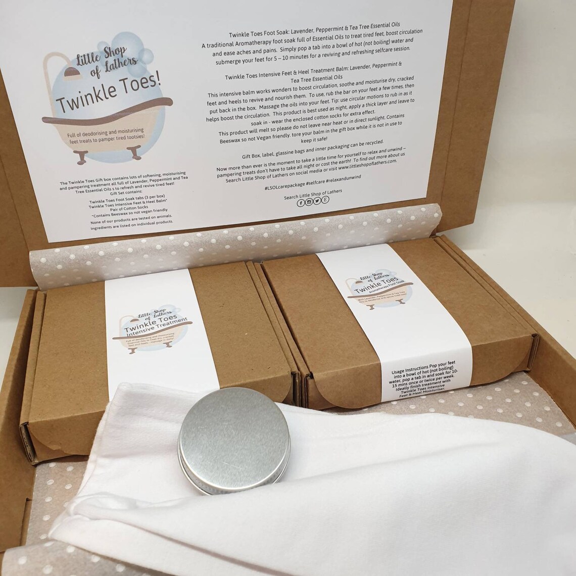 Tired Feet Pamper Gift - Letterbox Gift - Peppermint, Tea Tree ...