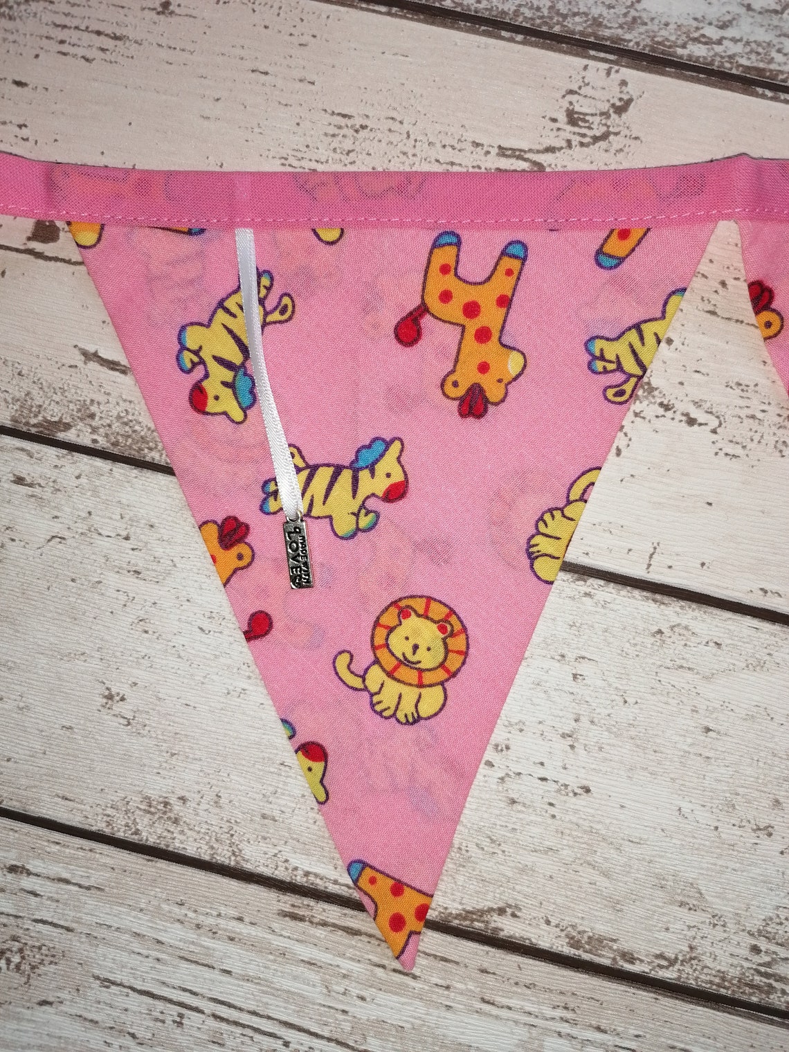 CLEARANCE Pink Animal print bunting baby girl nursery decor | Etsy