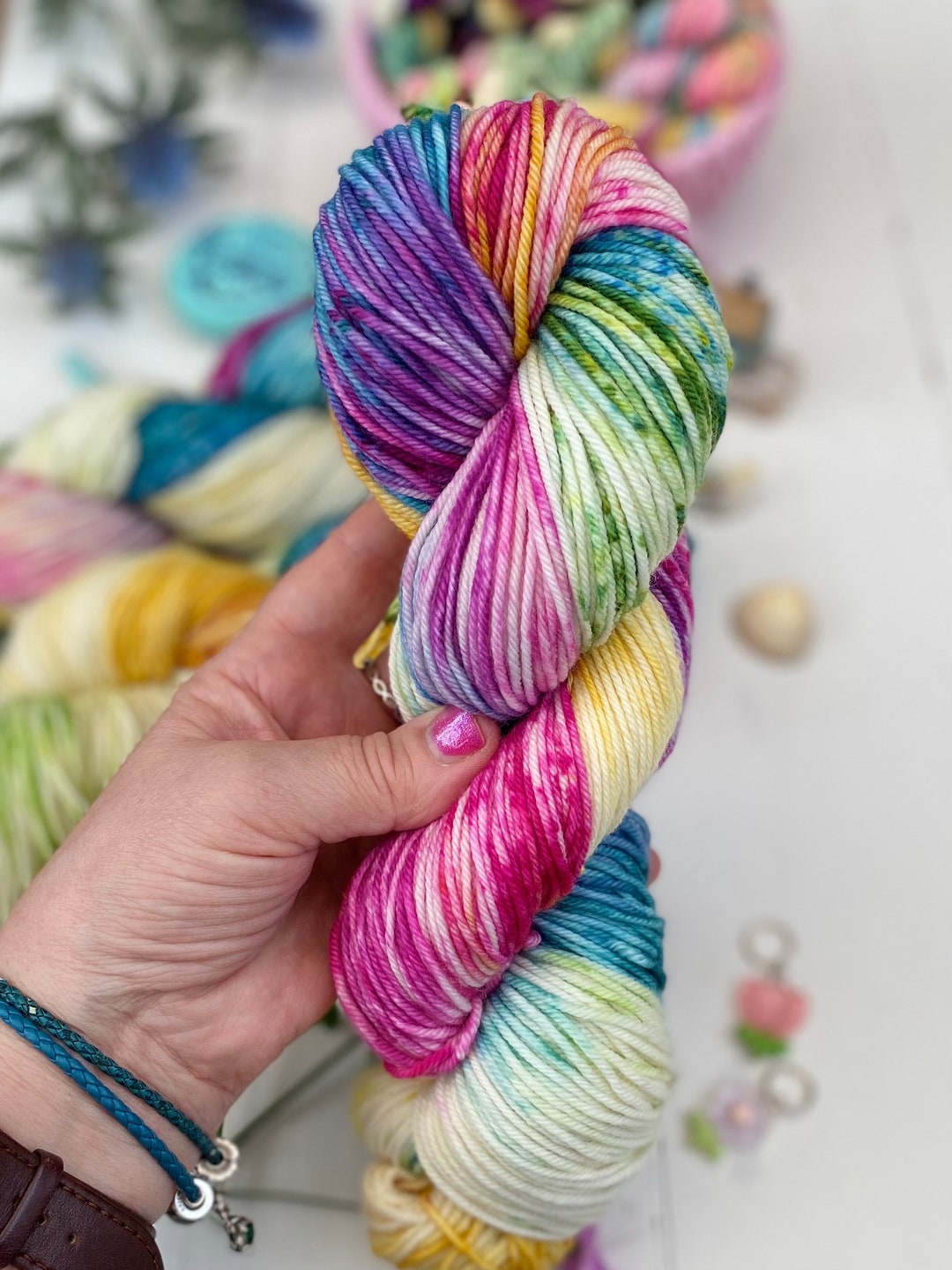Happy Shed, Hand Dyed Yarn 100grams DK Superwash Merino & Nylon ...