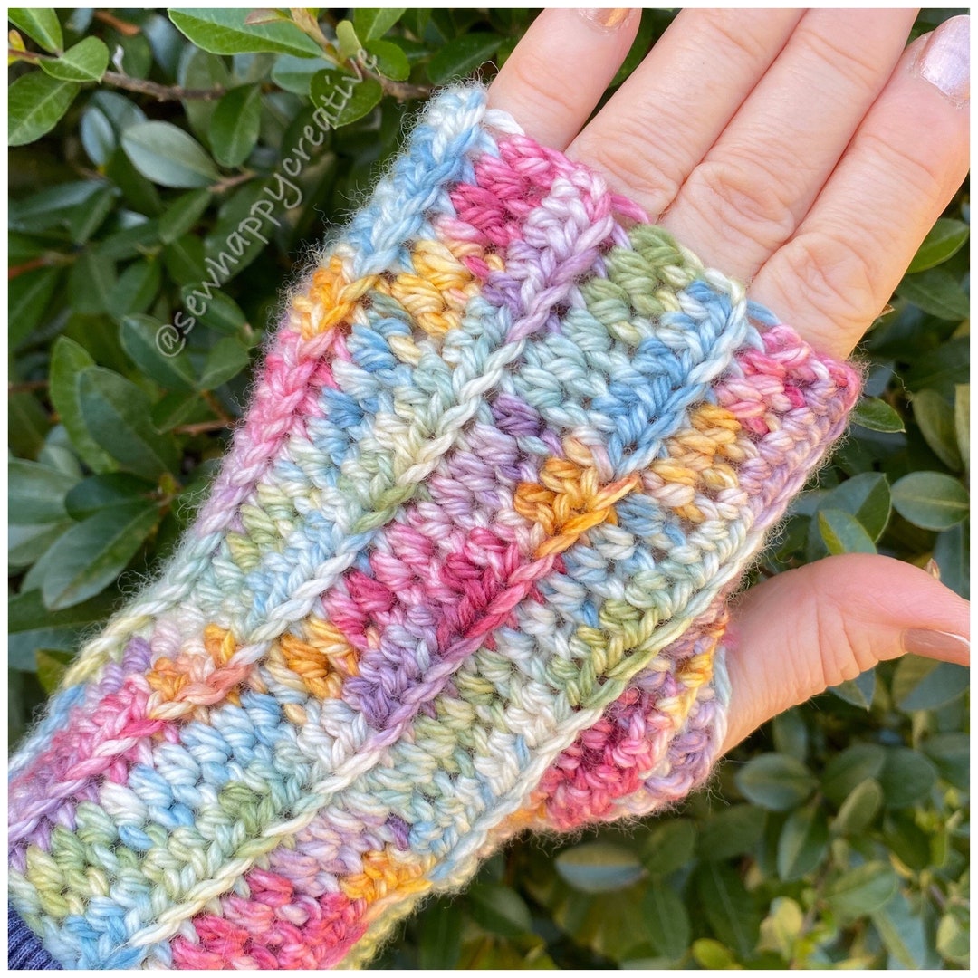 Crochet Pattern, Smitten Mittens, Fingerless Gloves, Mitten Pattern ...