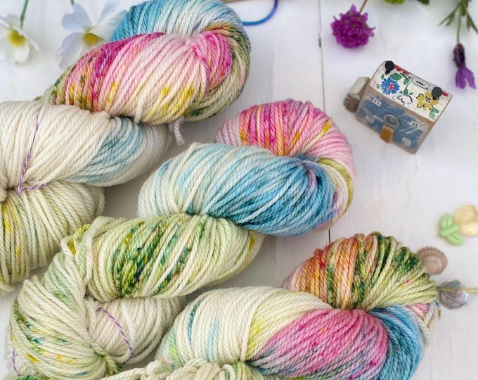 Hand Dyed Yarn Aran, 100grams,superwash Merino, Knitting, Crochet Yarn ...