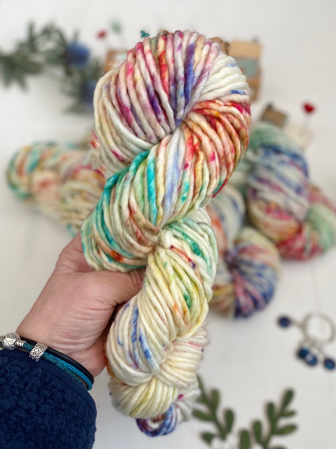 Hand Dyed Yarn Bulky, Painting by Numbers, 100grams,superwash Merino ...