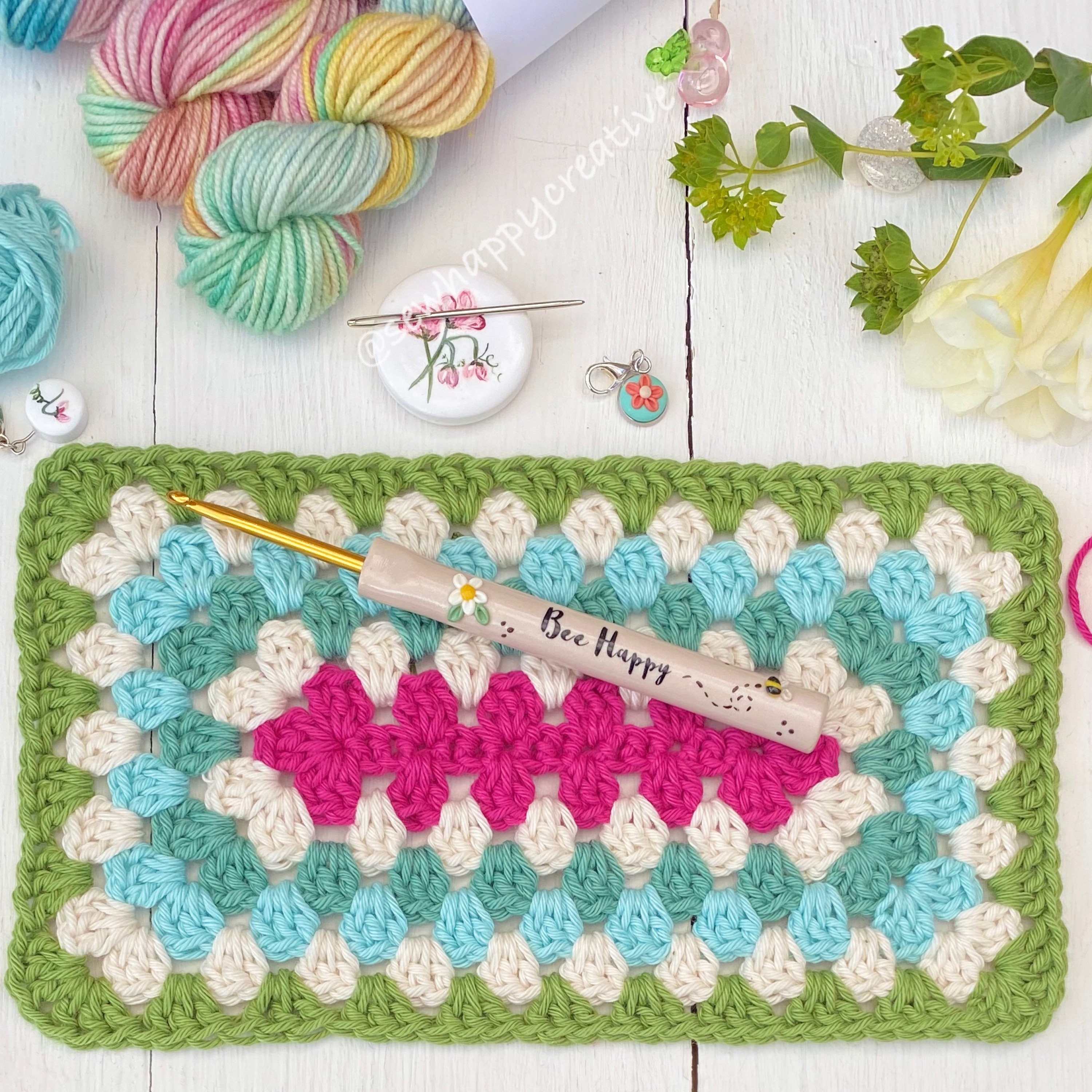 Rectangle Granny Square Crochet Pattern Granny Squaremotif - Etsy