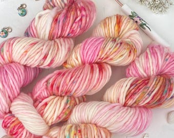 Hand Dyed Yarn Aran, 100grams,superwash Merino, Knitting, Crochet Yarn ...