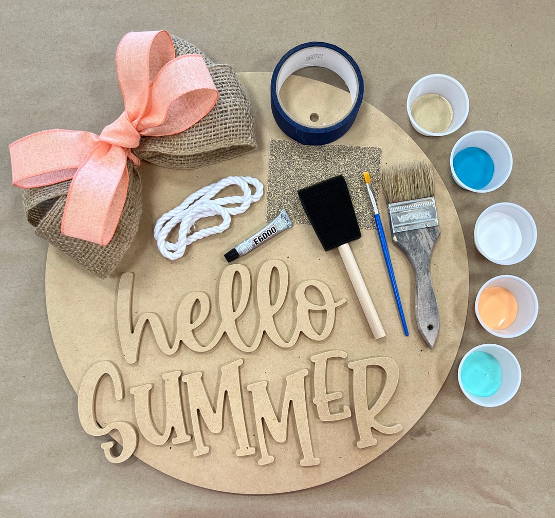 DIY Door Hanger | DIY Craft Kit | Summer Door Hanger | Crafting | Do It ...