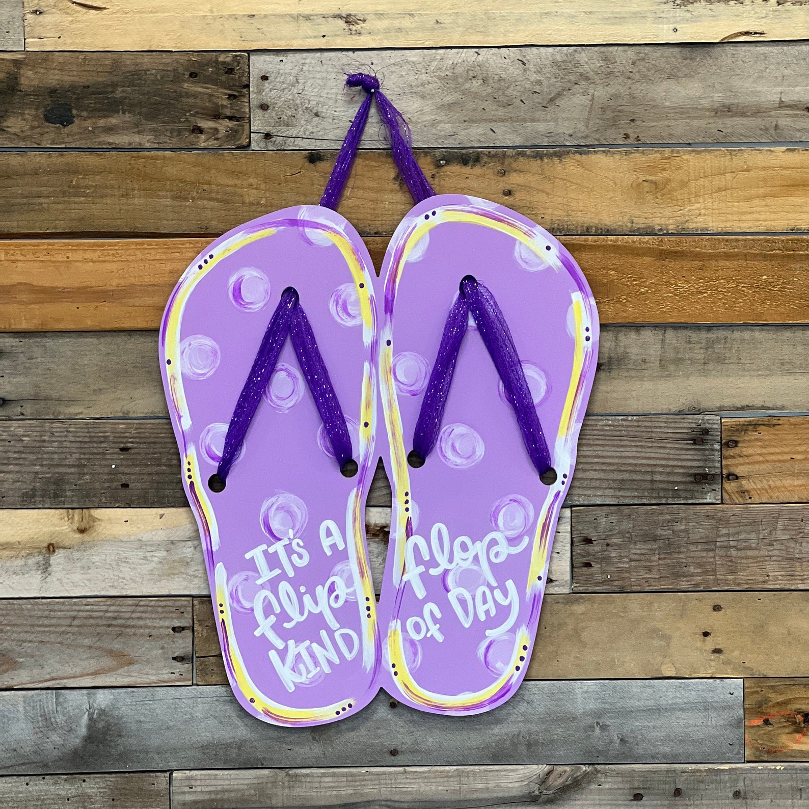Flip Flops Door Hanger Summer Home Decor Purple Door - Etsy