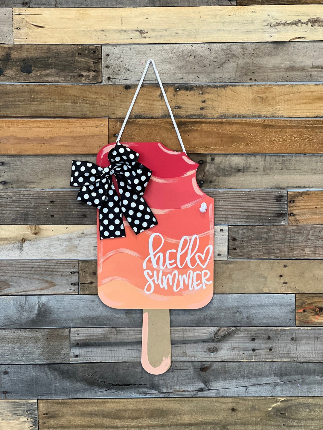 Popsicle Door Hanger | Summer Home Decor | Hello Summer | Summertime ...