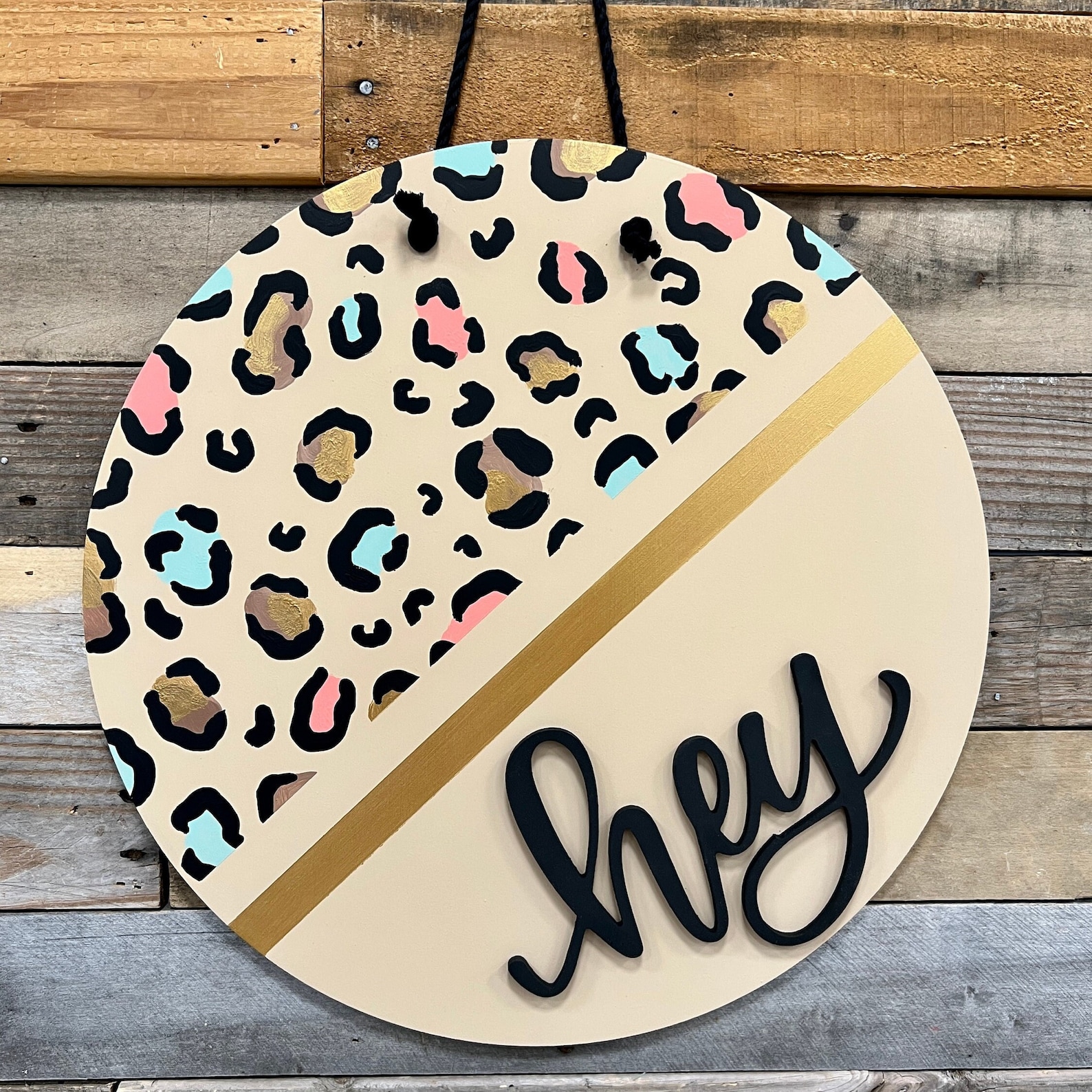 Cheetah Door Hanger Cheetah Decor Front Door Decor Porch - Etsy