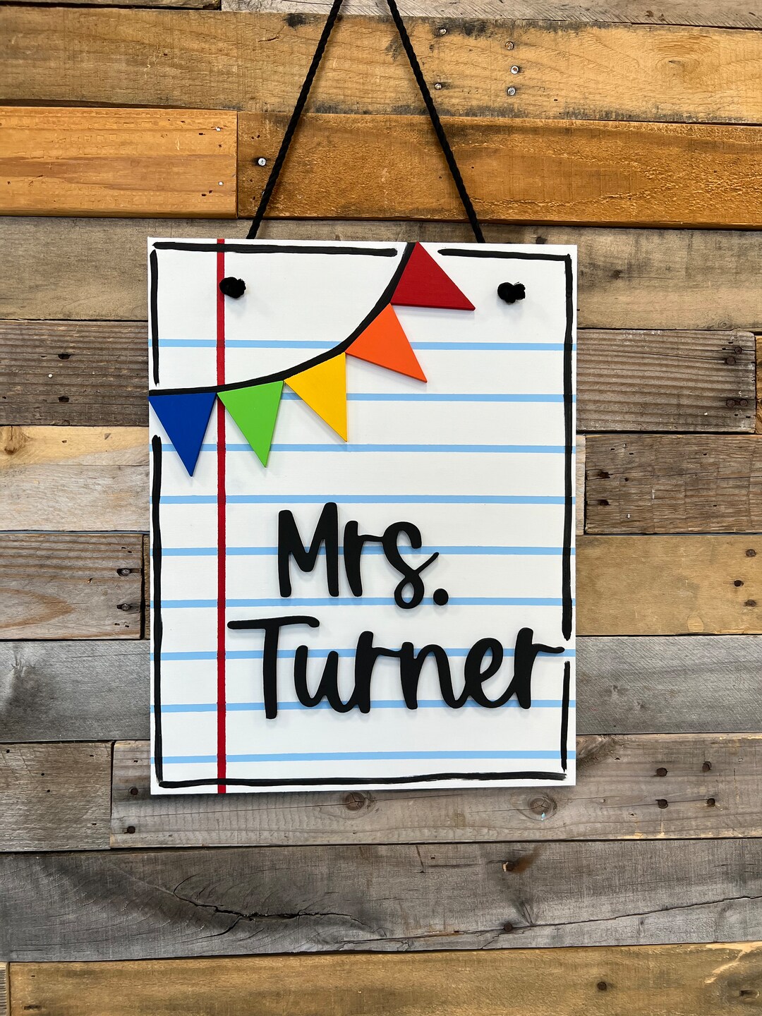 Custom Teacher Door Hanger | Classroom Decor | Paper Door Hanger ...