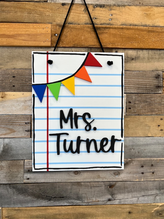 Custom Teacher Door Hanger Classroom Decor Paper Door - Etsy
