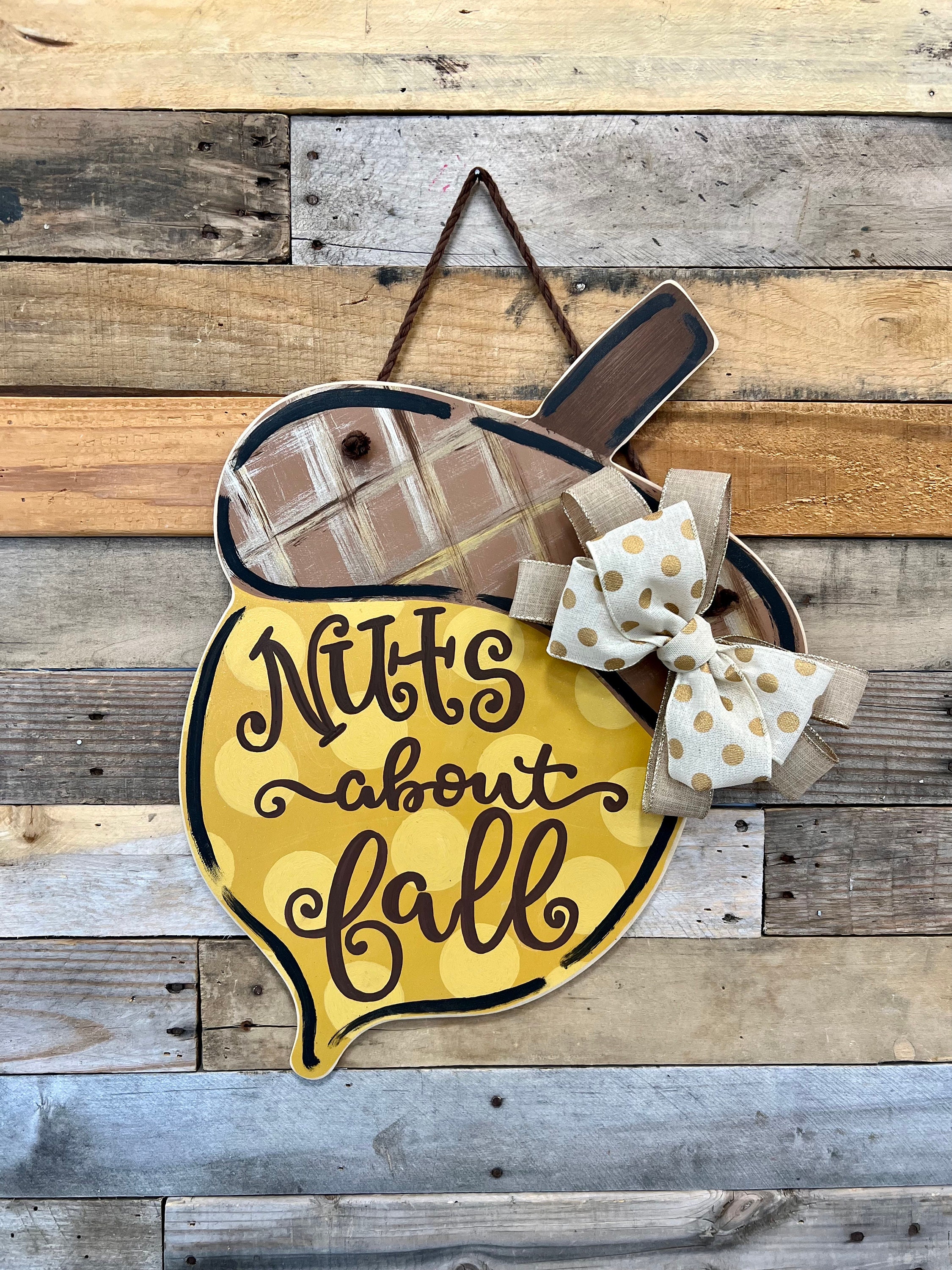 Fall Door Hanger | Acorn Door Hanger | Nuts About Fall | Fall Decor ...
