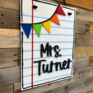 Custom Teacher Door Hanger | Classroom Decor | Paper Door Hanger ...