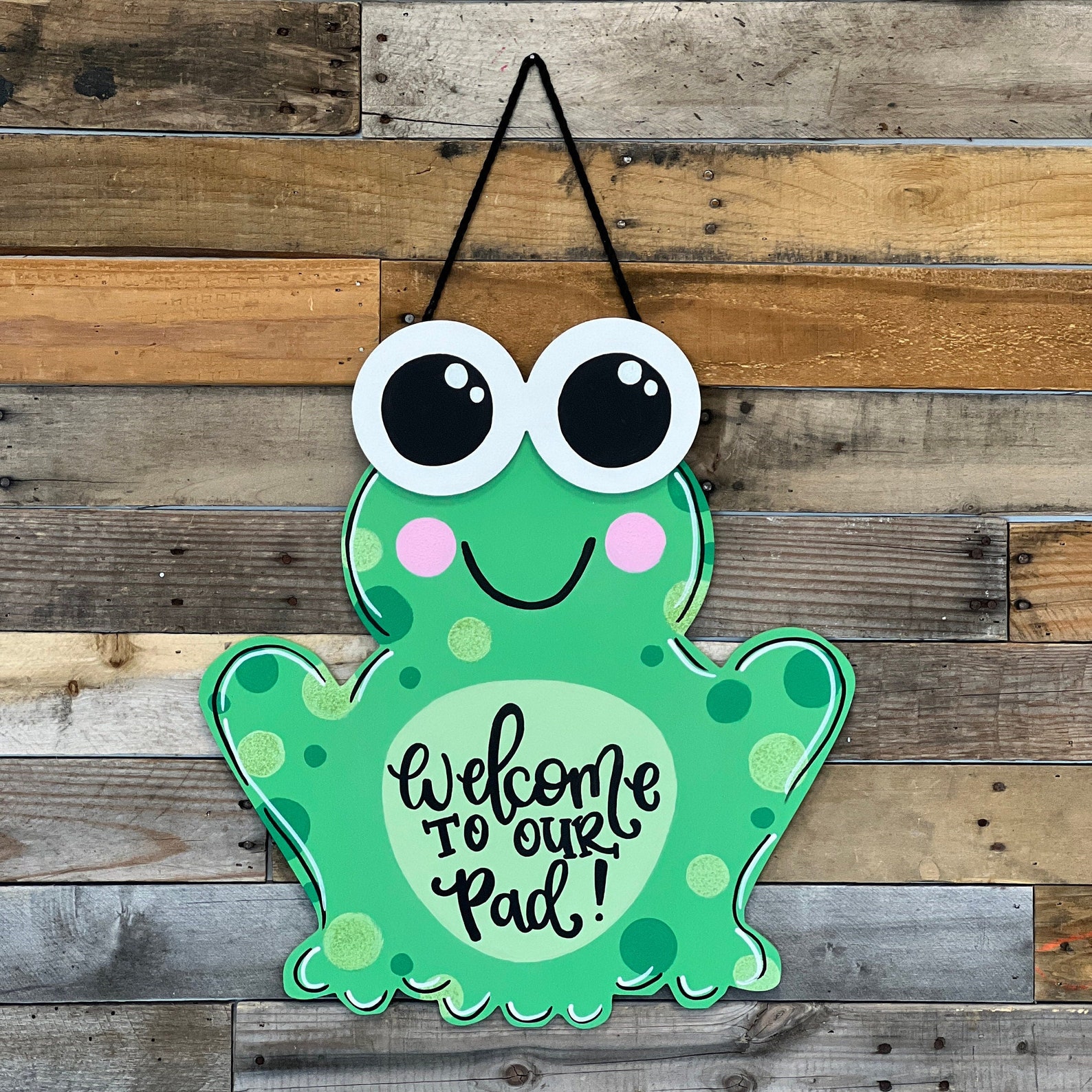 Frog Door Hanger Welcome Door Hanger Welcome Decor - Etsy