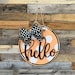 Hello Door Hanger Summer Home Decor Outdoor Decor Front - Etsy