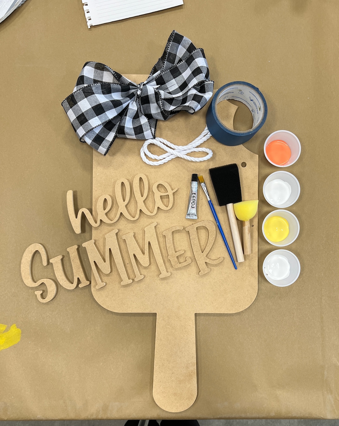 DIY Door Hanger | DIY Craft Kit | Summer Door Hanger | Crafting | Diy ...