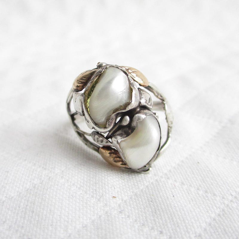 Black Pearl Ring Estate - Etsy