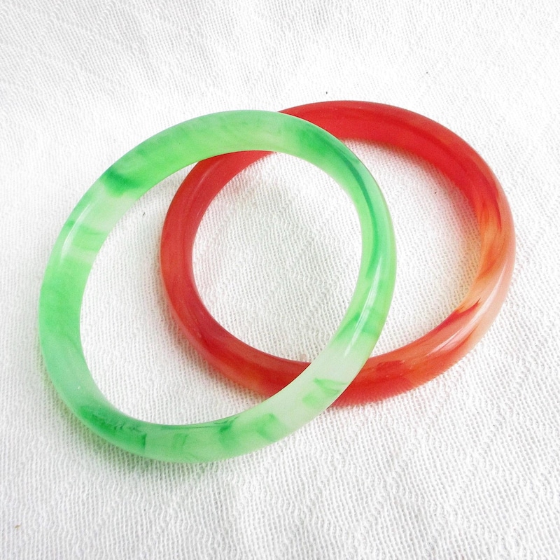 Blood Red Bangles - Etsy