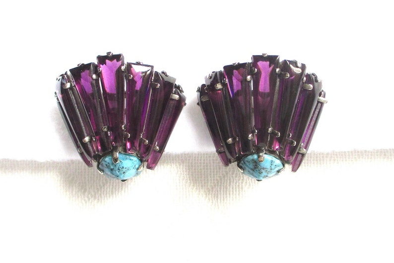 SCHREINER NY Arch Ruffle Brooch & Matching Clip Back Earrings - Etsy