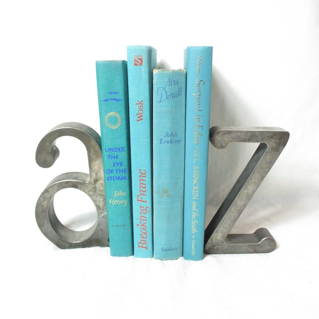 Vintage Turquoise Blue Hard Cover Book Bundle - Four Old Library Books ...