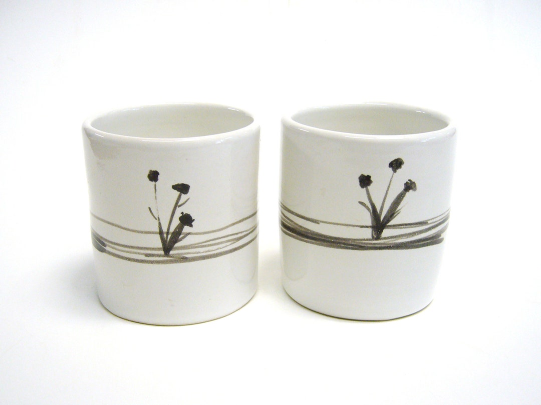 2 Mugs, Unique Ceramics, Hand-made Stoneware Mugs, Toothbrush Mugs ...