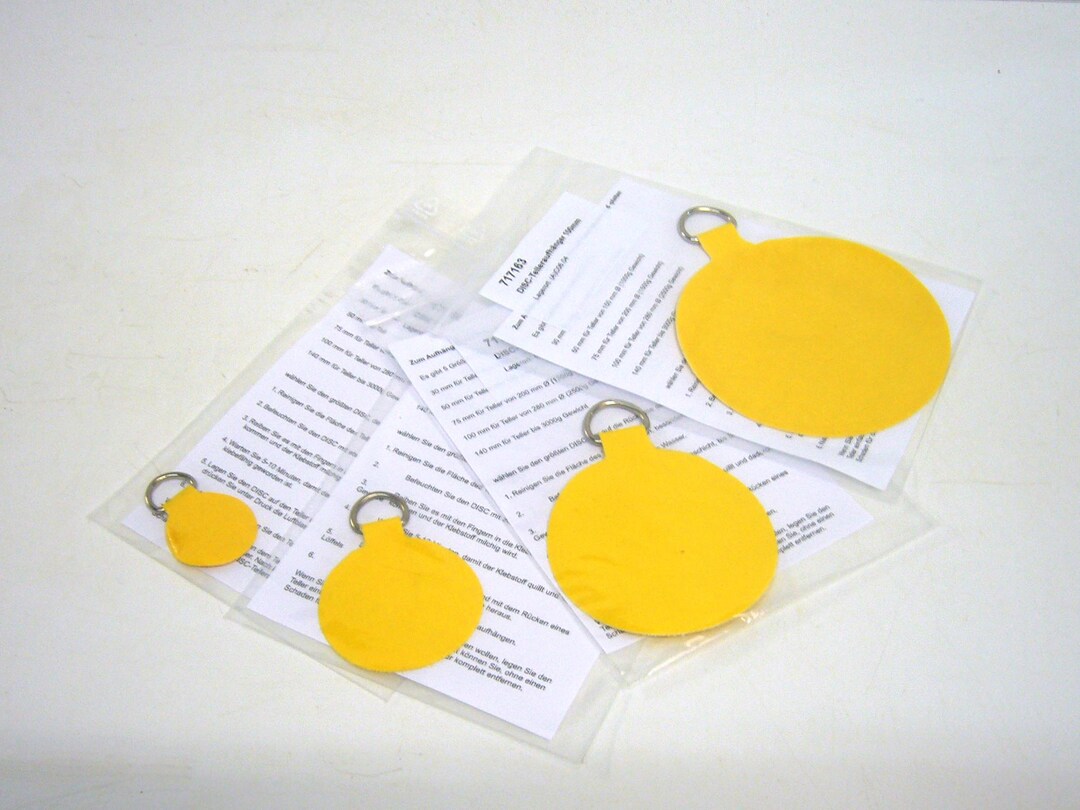 1 Adhesive Disc Plate Hanger, Various Sizes, for Hanging Ceramic ...
