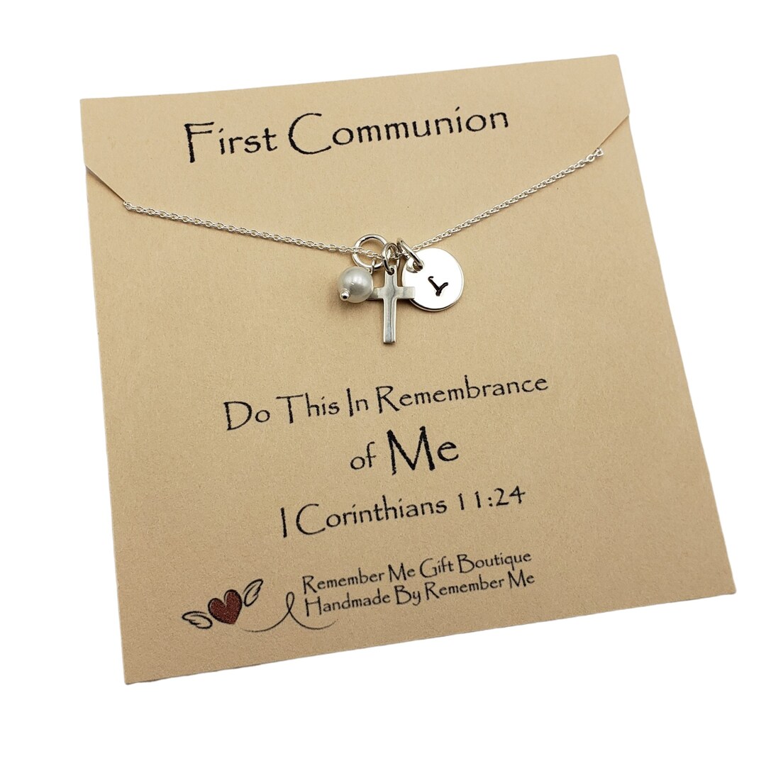 First Communion Gift Girl, Sterling Silver First Communion Necklace ...