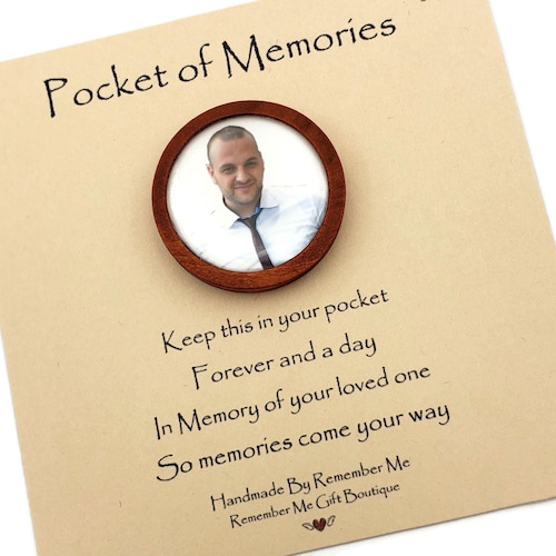 Sympathy Gift for Man in Memory of Dad Pocket Keepsake With - Etsy