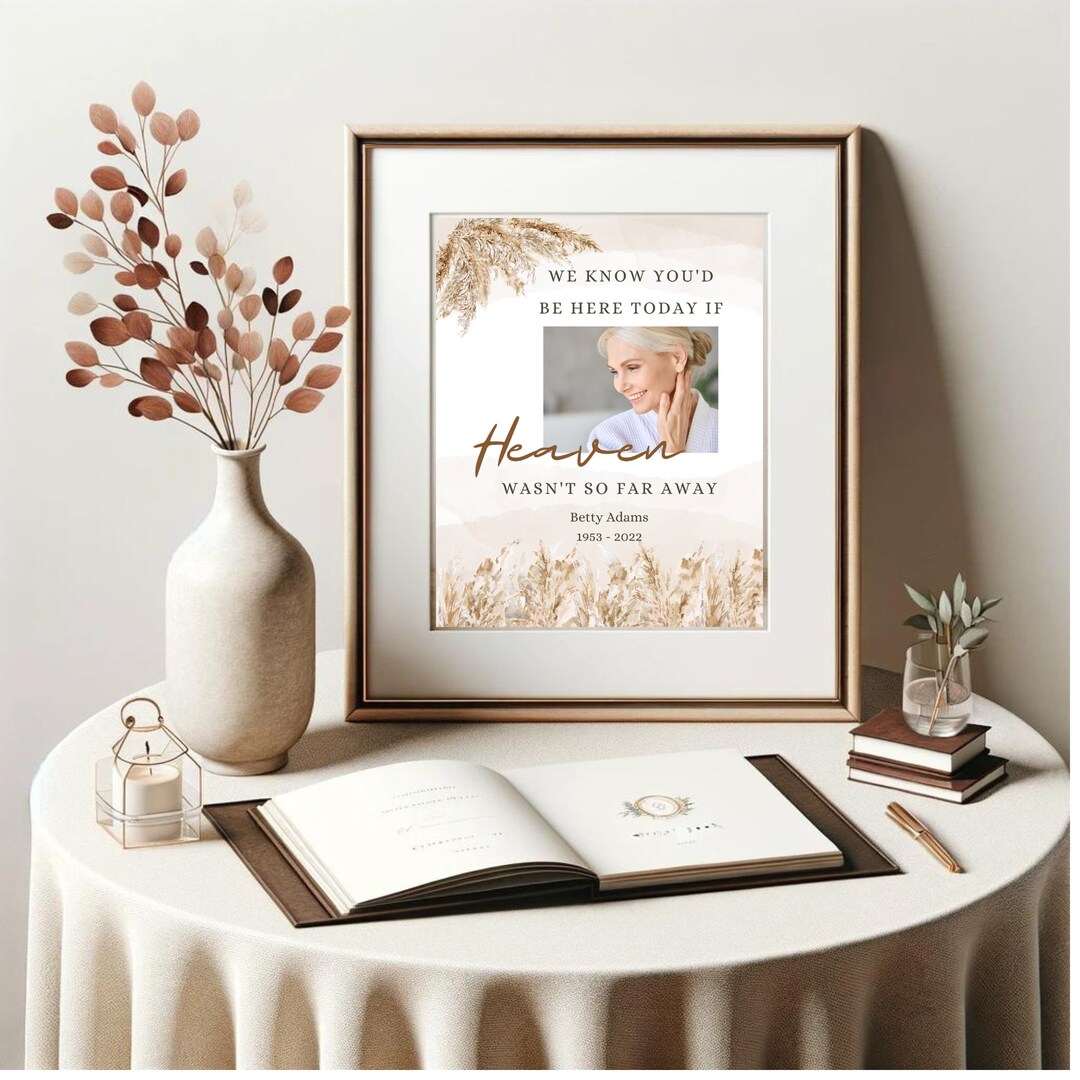 Personalized Memorial Table Photo Sign: Wedding Remembrance (digital ...