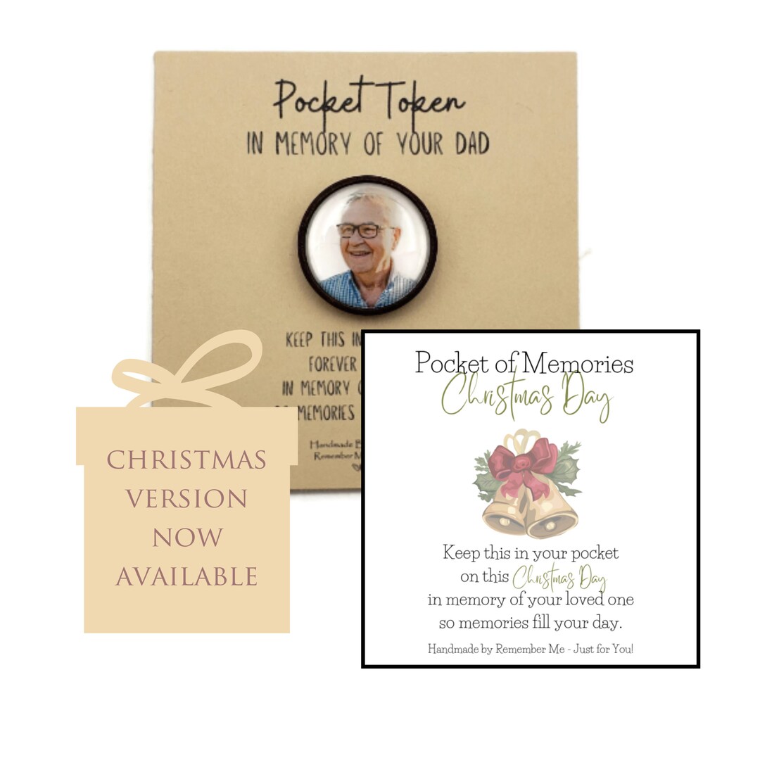 Sympathy Gift for Man in Memory of Dad Pocket Keepsake With - Etsy