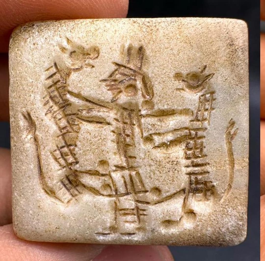 Old Pakistan Indus Valley Intaglio Seal Lion King Stone Stamp - Etsy