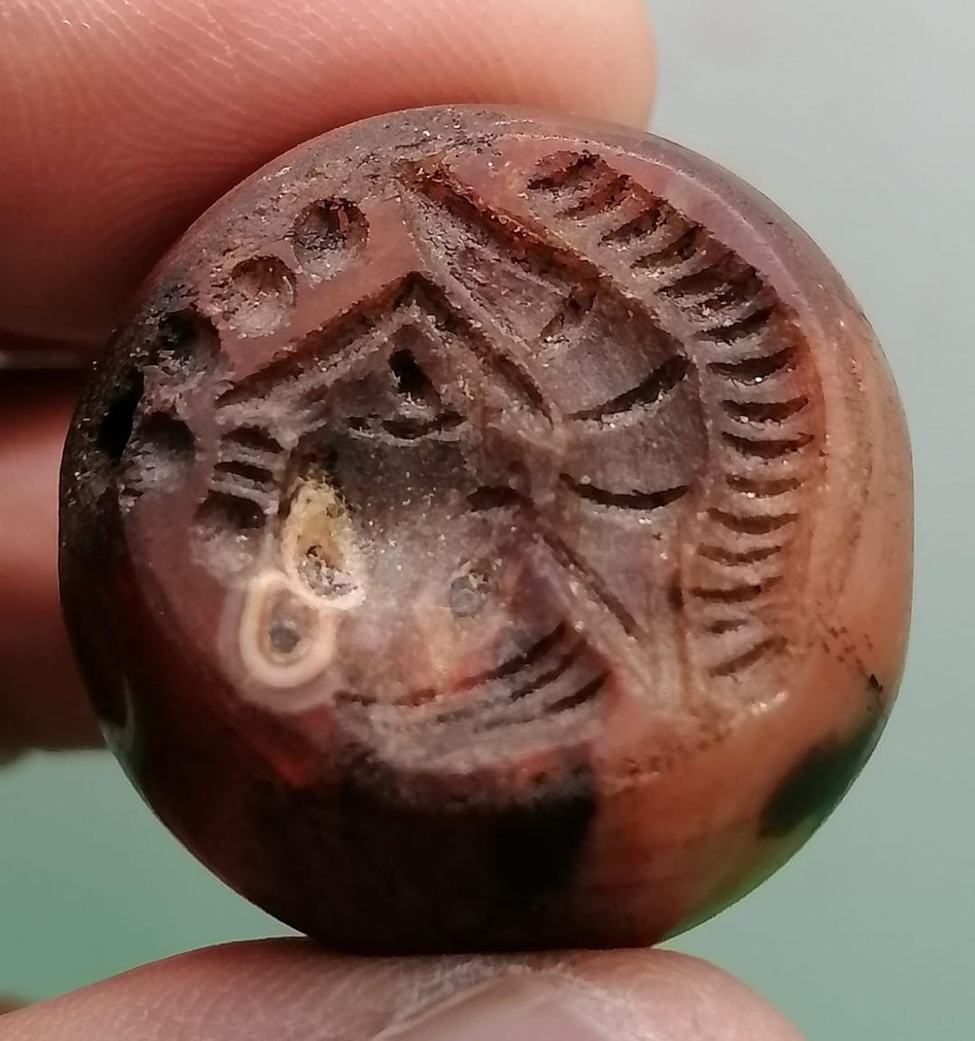 Roman Emperor Agate Intaglio Stone Stamp Old Bead - Etsy