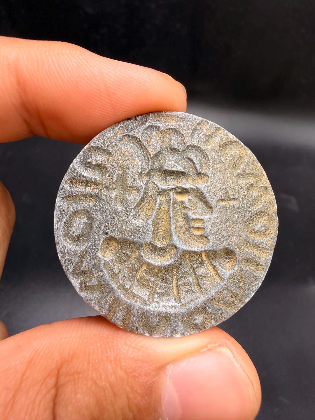 Ancient-roman Gray Stone Stamp Seal With Royal Bust Carving – Antique ...