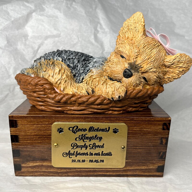 Yorkie Urn - Etsy