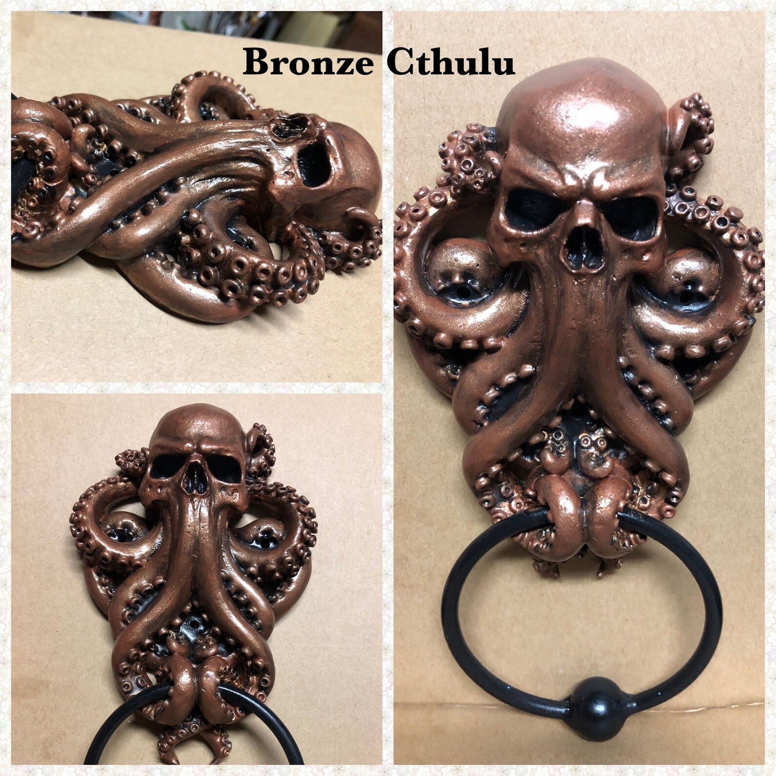 Cthulu Skull Door Knocker in Your Choice Color Resin With - Etsy
