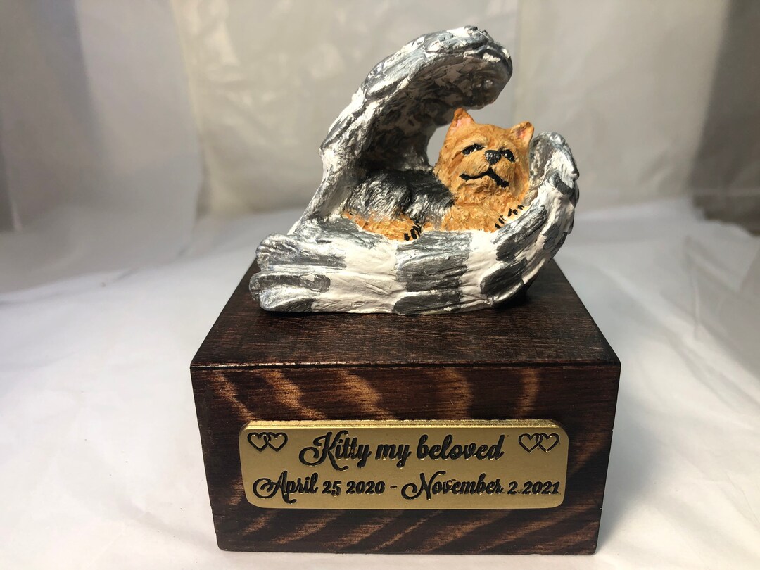 Custom Engraved Yorkie Mini Keepsake Urn Yorkshire Terrier Angel Dog ...