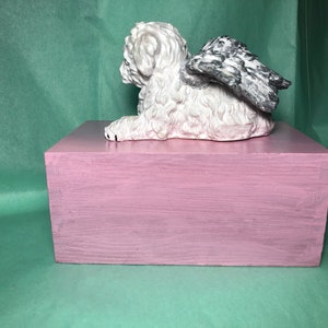 Custom Engraved Maltese Urn Pet Portrait Figurine to Your Dog's Photo ...