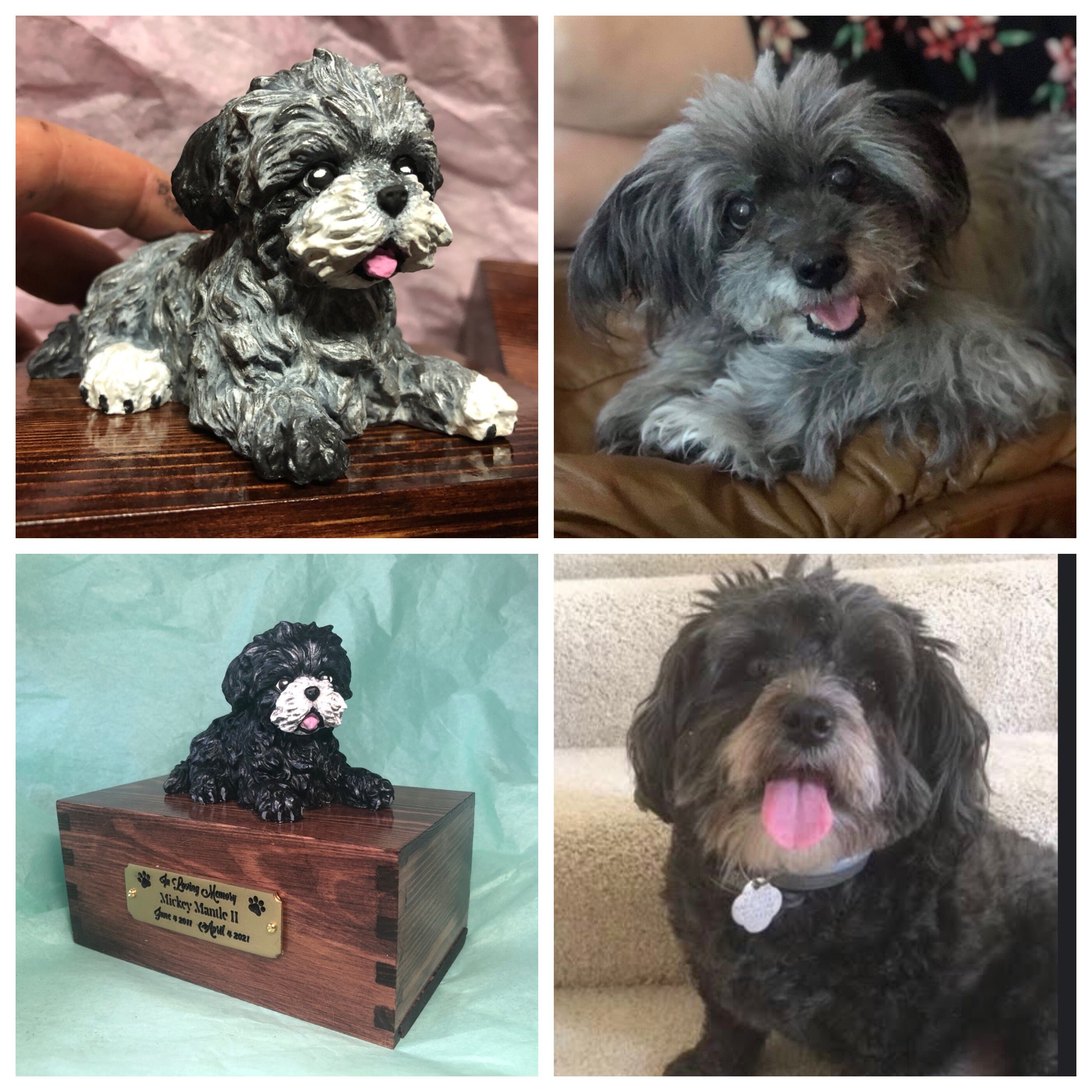 Custom Engraved Maltese Urn Pet Portrait Figurine to Your Dog's Photo ...