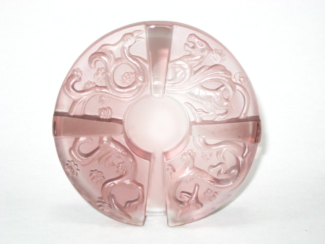 Liuli Liu Li Gong Fang Crystal Pate De Verre Dragon Lilac Paperweight ...