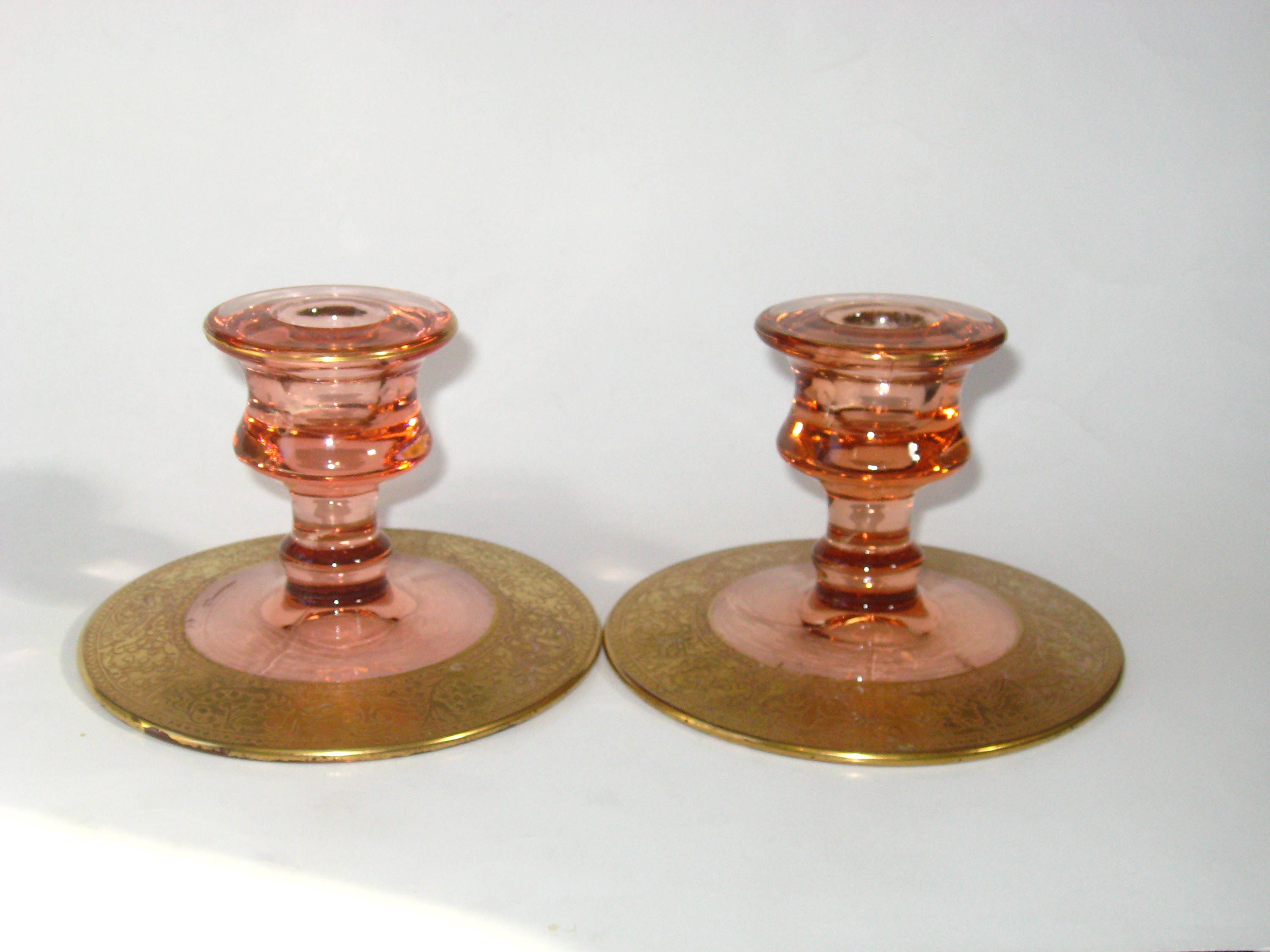 Collectibles Collectible Glass AS IS Peach Cambridge Glass Decagon ...