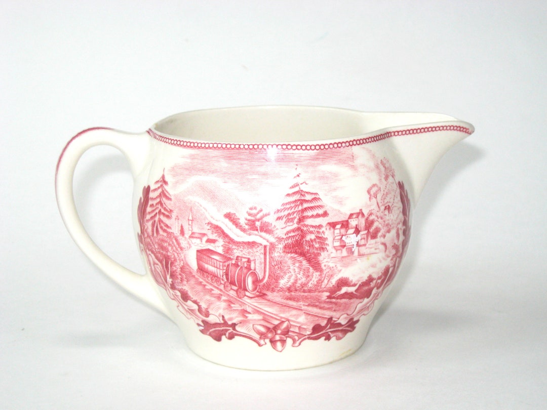 Johnson Bros China RED HISTORIC AMERICA, Railroad Little Falls, Valley ...