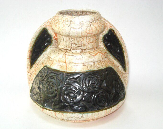 Ditmar Urbach ALIENWARE Vase 8137 Turn-teplitz Orange Crackle Glaze ...