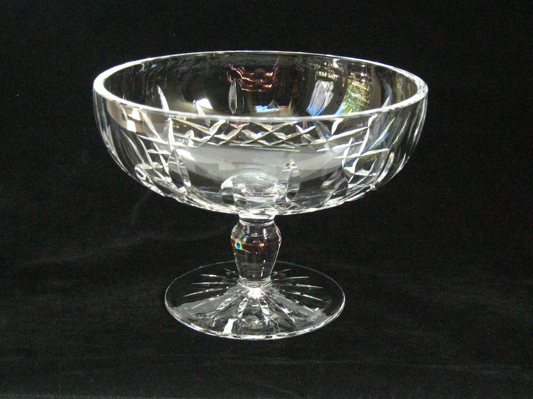 Waterford Crystal LISMORE Compote Footed Bowl Vintage Old Gothic Mark ...