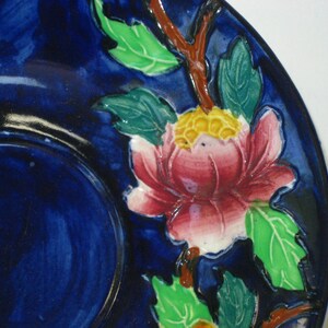 Maling China England Vintage Tube-lined Cup and Saucer Cobalt Blue W ...